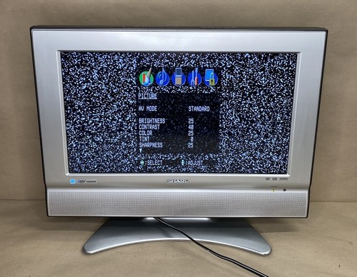 SHARP 20" Flat Screen RETRO GAMING Color TV LC-20DV20U LCD Crystal NO ...