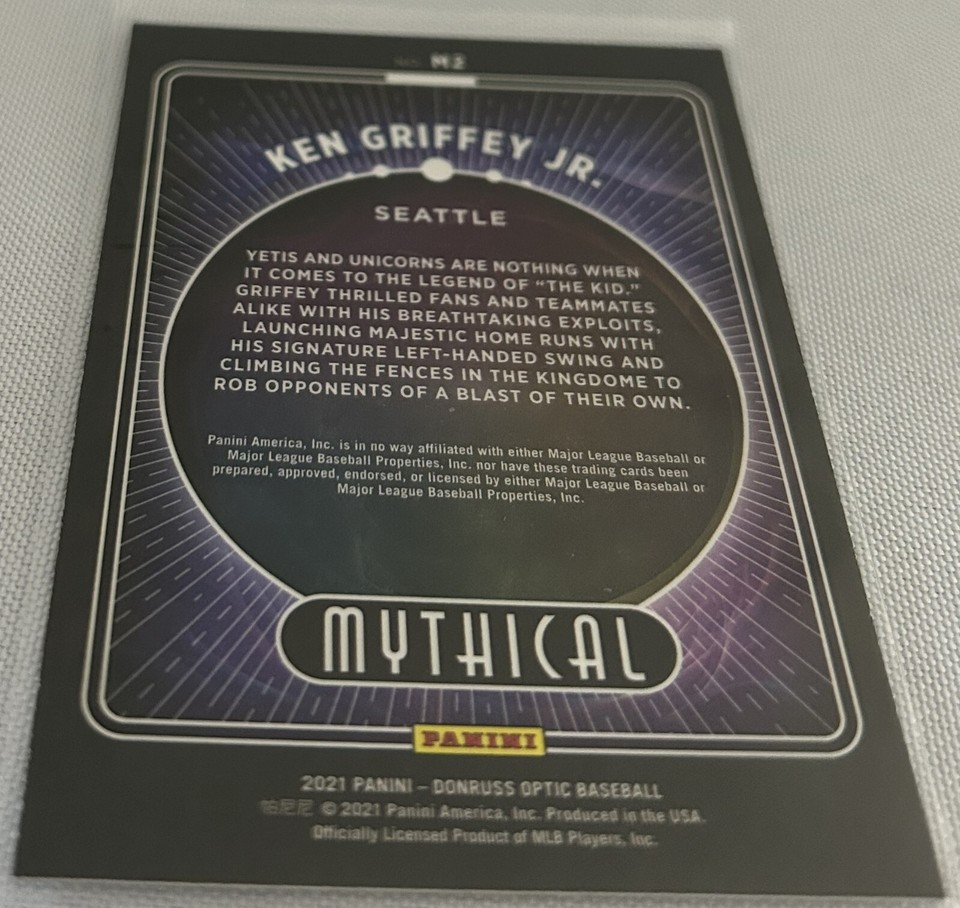 2021 Donruss Optic Baseball Ken Griffey Jr. Seattle Mariners Mythical # ...