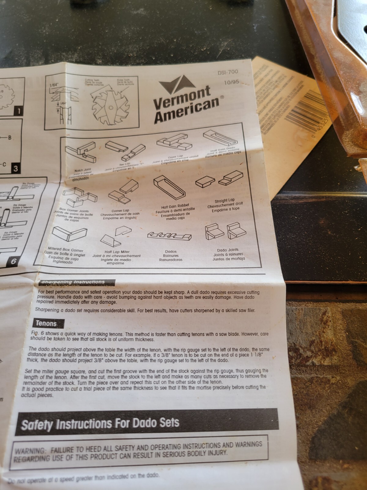 Vermont American 6" Stack Dado Set used | eBay