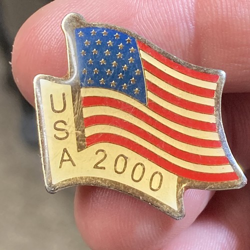 U.S.A. 2000 American Flag Lapel Pin Hat Jacket Vest EUC K487 | eBay