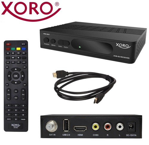 HD SAT Receiver Xoro HRS 8657 digital DVB-S USB Mediaplayer HDMI, AV ...