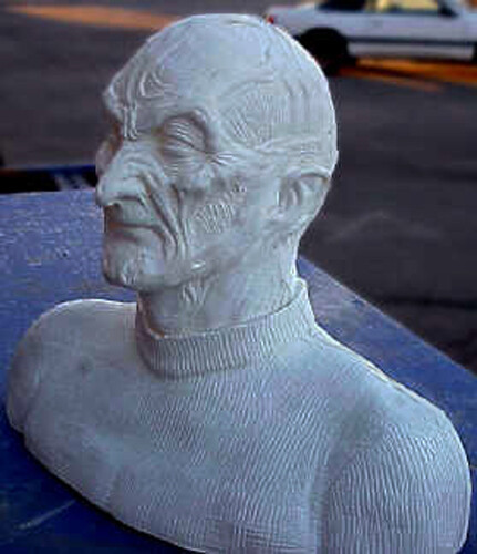 Freddy 7 Concept bust BLANK - NO PAINT- Finished and " Ready to paint ...