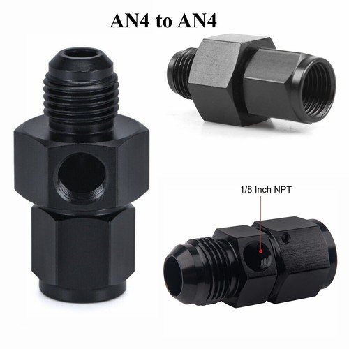 4 AN Straight Fitting Adapter AN4 Male to Female 1/8" NPT Gauge Port ...