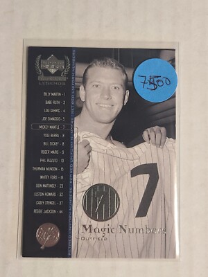 2000 Upper Deck Yankees Legends #55 Mickey Mantle Magic Numbers | eBay