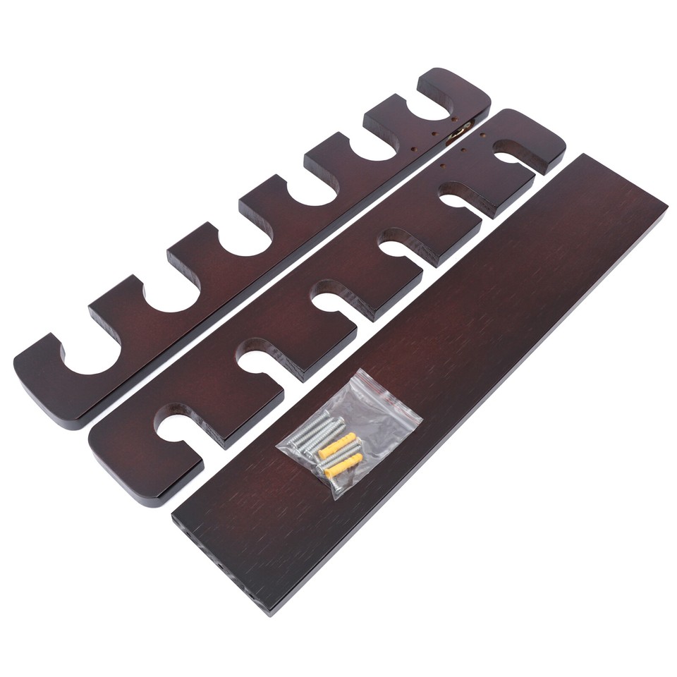 6 Sticks Horizontal Storage Pool Cue Rack Wall Mounted Billiard Cue ...