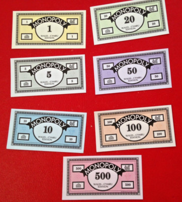 56 Original Monopoly Wales Cymru Edition Bank Notes Money | eBay