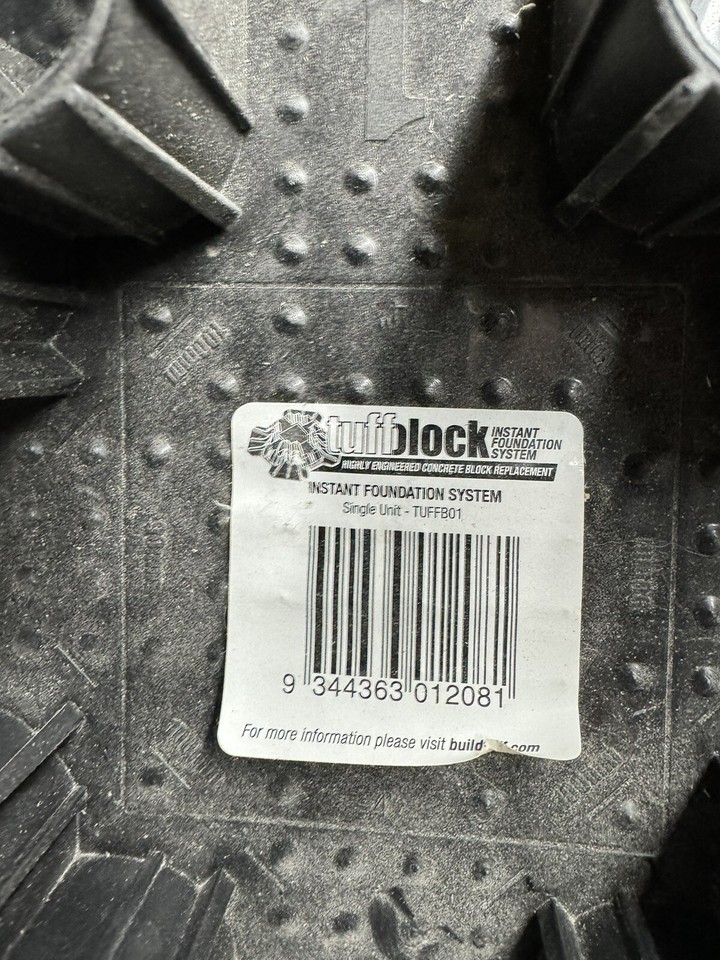 Tuff Block Foundation System - 2 Blocks | eBay