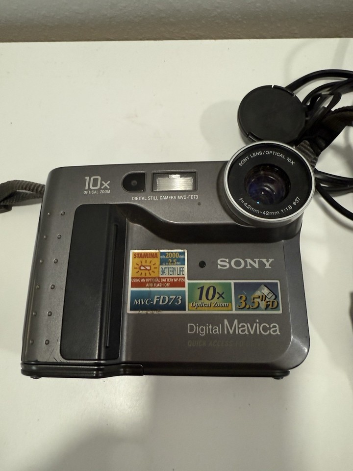 Vintage Sony Digital Mavica MVC-FD73 Camera W/ Battery And Charger | eBay