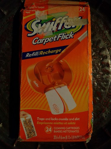 24 Swiffer Carpet-Flick Refill Recharge Pads Cleaning Sticky Cartridge ...