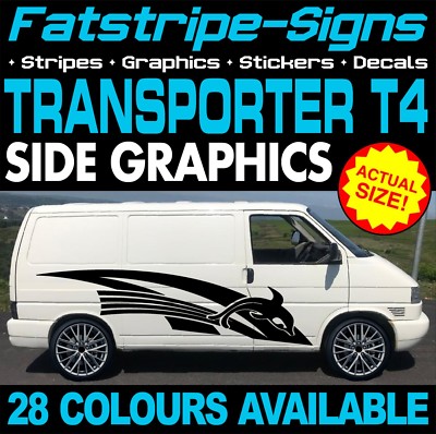 to fit VW TRANSPORTER T4 GRAPHICS STICKERS STRIPES DECALS DAY VAN ...