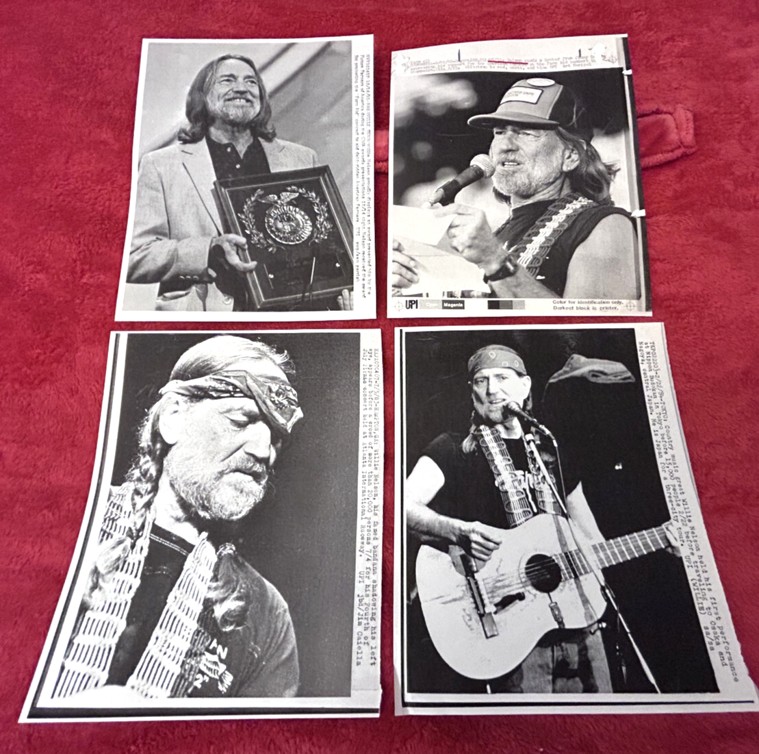 WILLIE NELSON four original UPI wire photos Future Farmers of America ...