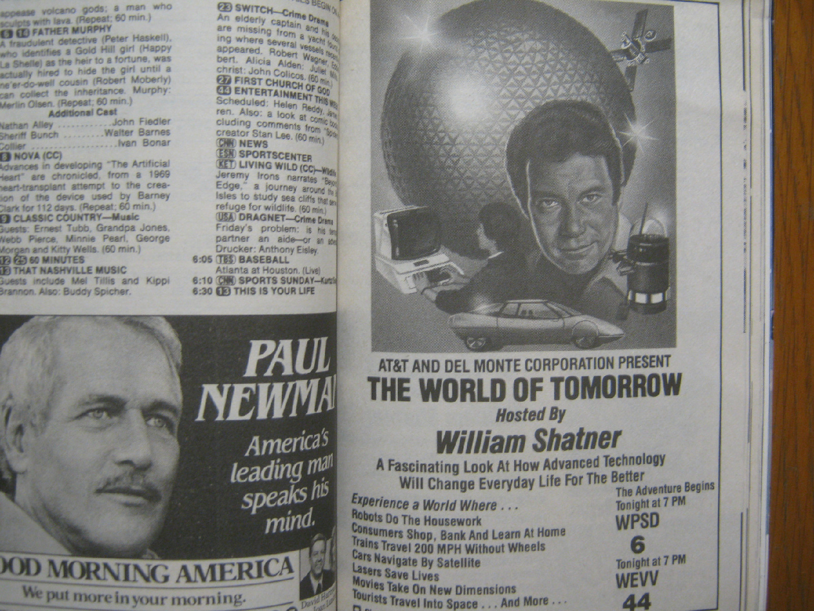 1984 TV Guide(BARBARA BOSSON/TERRI EOFF/HARRY MORGAN/WILLIAM SHATNER ...