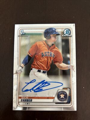 2020 Bowman Chrome Baseball Colin Barber 1st Bowman Auto Astros | eBay