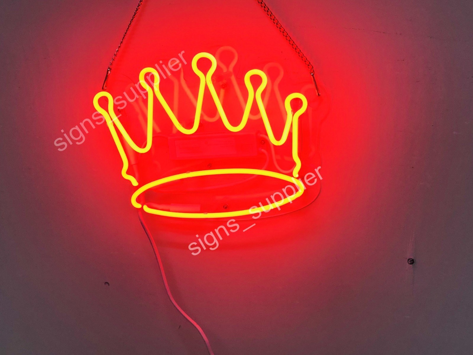 New Red Crown Neon Sign Wall Decor Artwork Light Lamp Display Party | eBay
