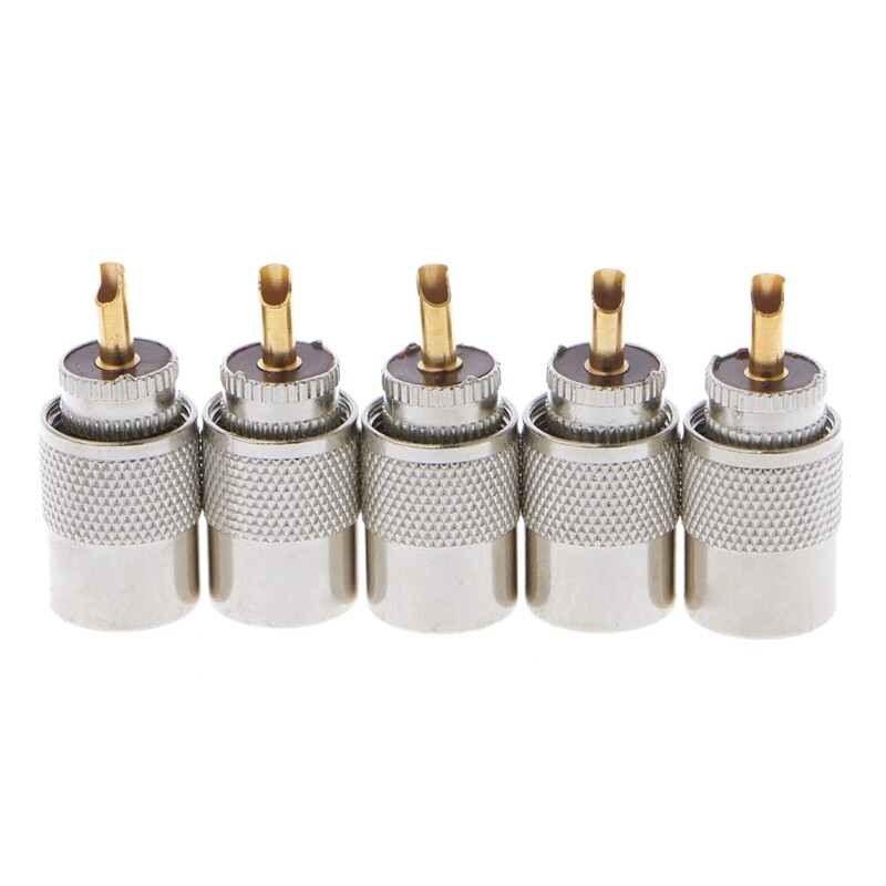 10 Pcs UHF PL-259 Male Solder RF Connector Plugs For RG8X Coaxial Coax ...