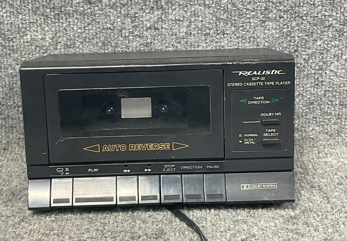 Realistic Stereo Cassette Tape Player SCP-32, Auto Reverse Dolby System ...