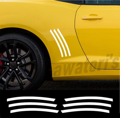6 PCS Graphics Side Slit Insert Car Sticker For Chevrolet Camaro ZL1 ...