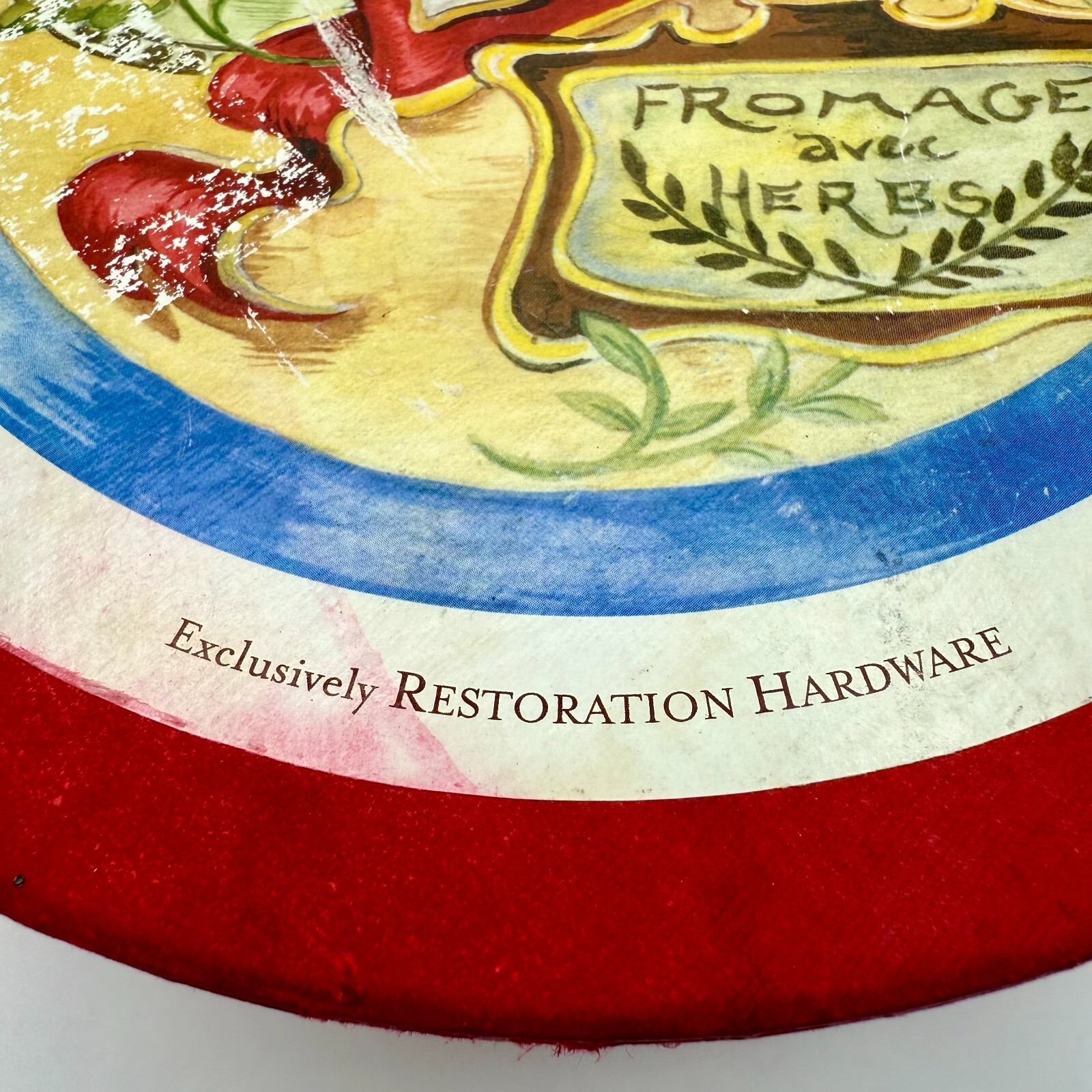 Restoration Hardware Cheese Plates Set of 4 w/ Box French Country ~ 7.5 ...