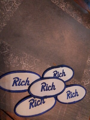 Vintage Name Patch " RICH " NOS EMBROIDERED SEW OR IRON ON | eBay