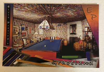Elvis Presley Postcard Graceland Pool Room | eBay