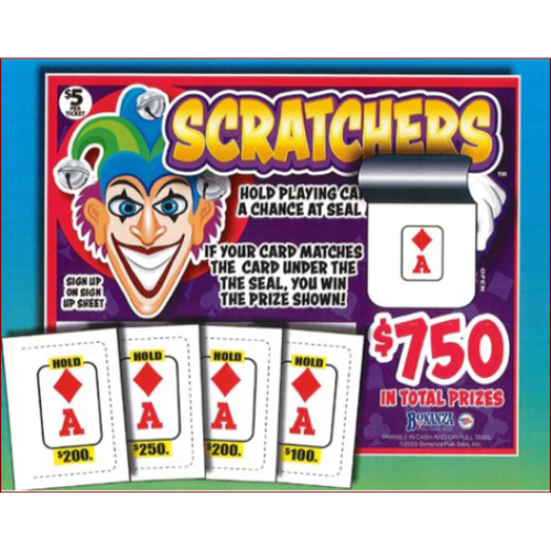 Scratchers one-window pull tab game with 210 cards at $5.00 each | eBay