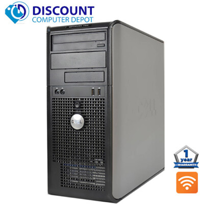 Dell Desktop Computer Tower PC Intel 2.13GHz 4GB 160GB HD DVD Wifi ...