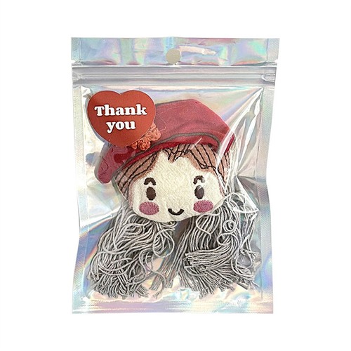 Cute Twin Ponytails Girl Brooch Cartoon Girls Plush Brooch Clothes ...