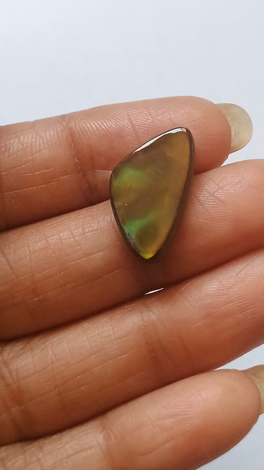 6.15 Ct Natural Canadian Ammolite Cabochon Loose Gemstone 18.5X10.5X3 ...