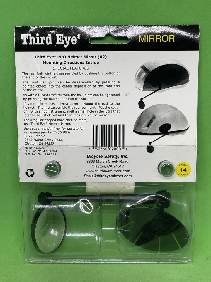 3Rd Eye Pro Mirror Adhesive (Black) (Fits Most Helmets) [MIRROR02] | eBay