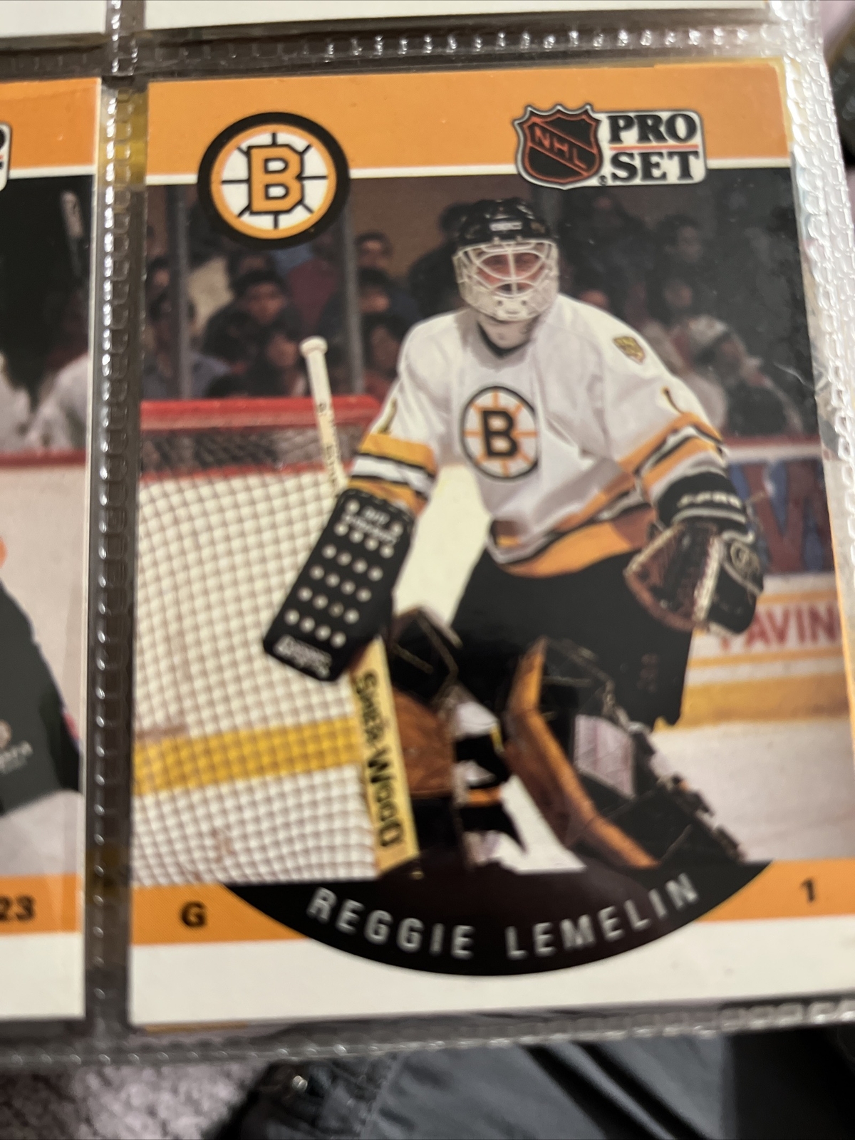 1990-91 Pro Set Hockey Card Reggie Lemelin Boston Bruins #9 | eBay