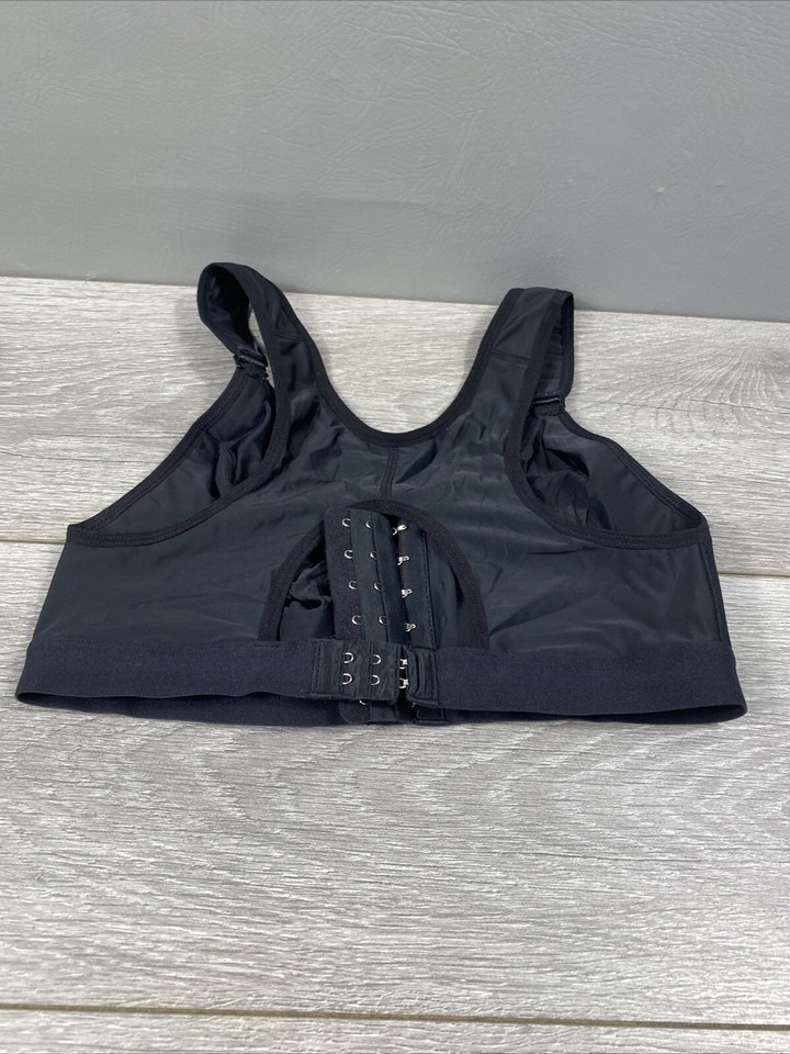 KIMIKAL Women Post-Surgery Front Closure Sports Bra Black New Without ...