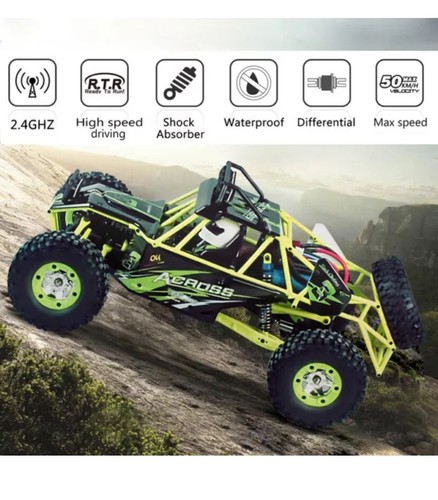 Wltoys 12427 1/12 Scale 2.4G 4WD Electric Brushed Crawler RTR RC Car ...