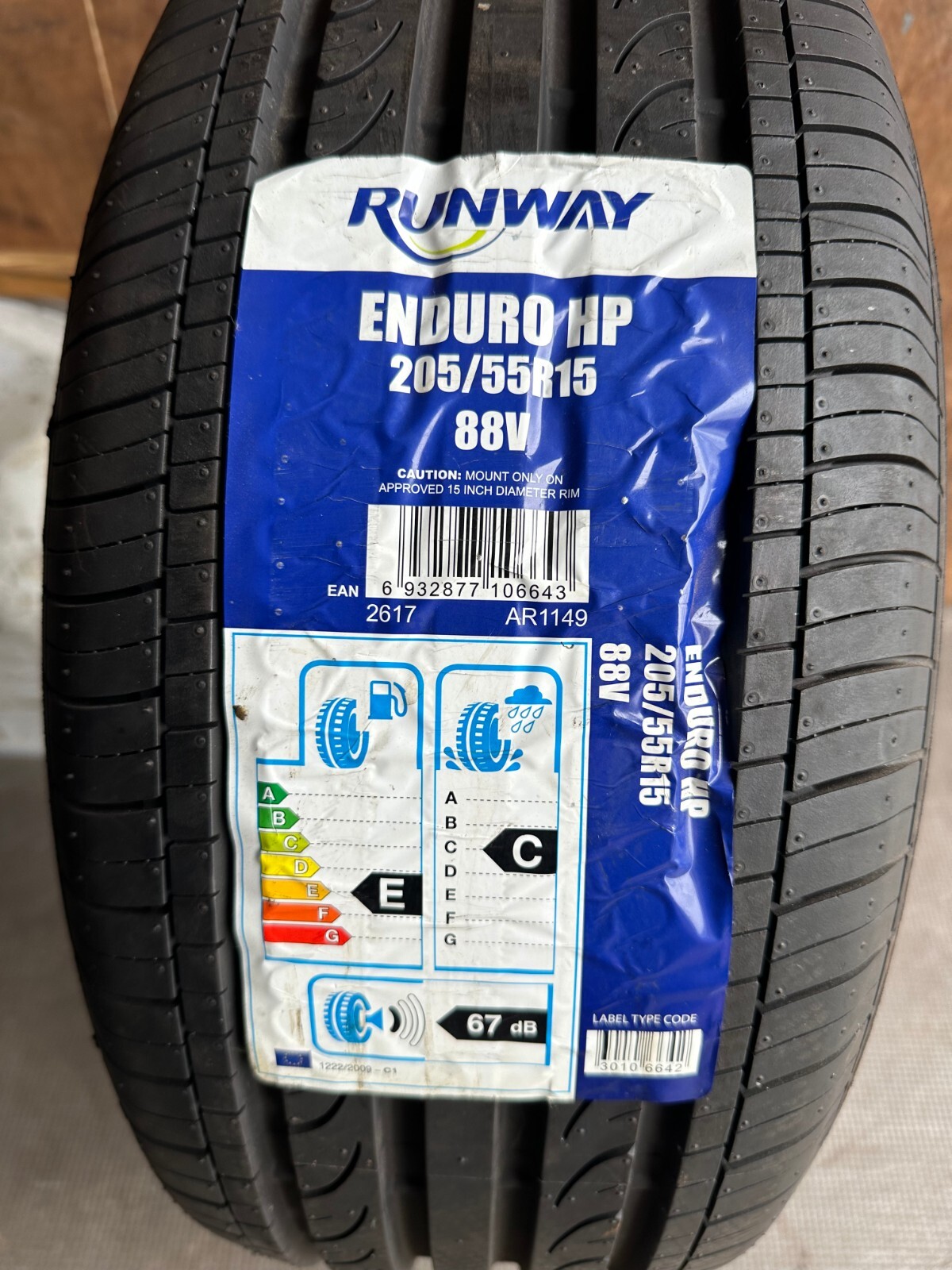 X1 205 55 15 88V RUNWAY ENDURO HP HIGH MILAGE TYRE VERY CHEAP 205/55R15 ...