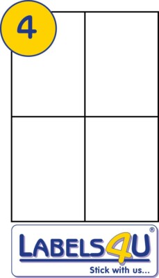 100 Sheets of A4 Labels 4 Labels Per Sheet Size. 105x148mm | eBay UK