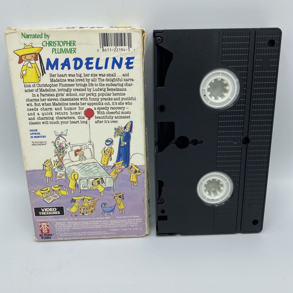 Vintage Madeline VHS 1993 Narrated By Christopher Plummer Kids Animated ...