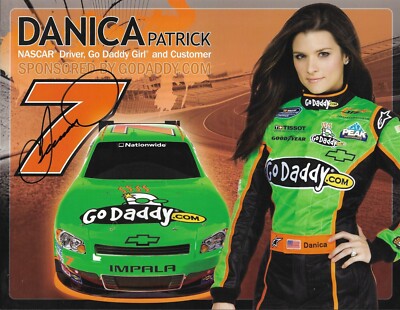 2011 Danica Patrick Godaddy NASCAR Signed Auto 8.5x11 Post Hero Card | eBay