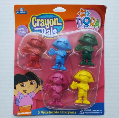 2007 Elmer's Nickelodeon Nick Jr Dora The Explorer Washable Crayon Pals ...