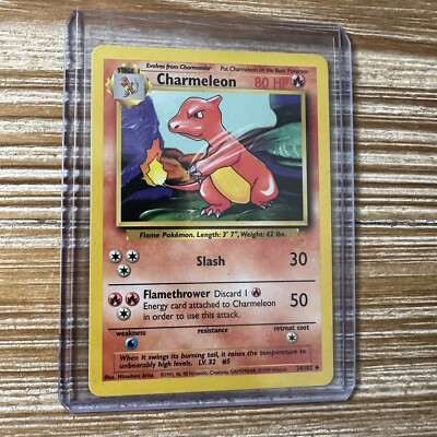 Pokemon Card Charmeleon Base Set 24/102 Uncommon Unlimited MP-HP | eBay