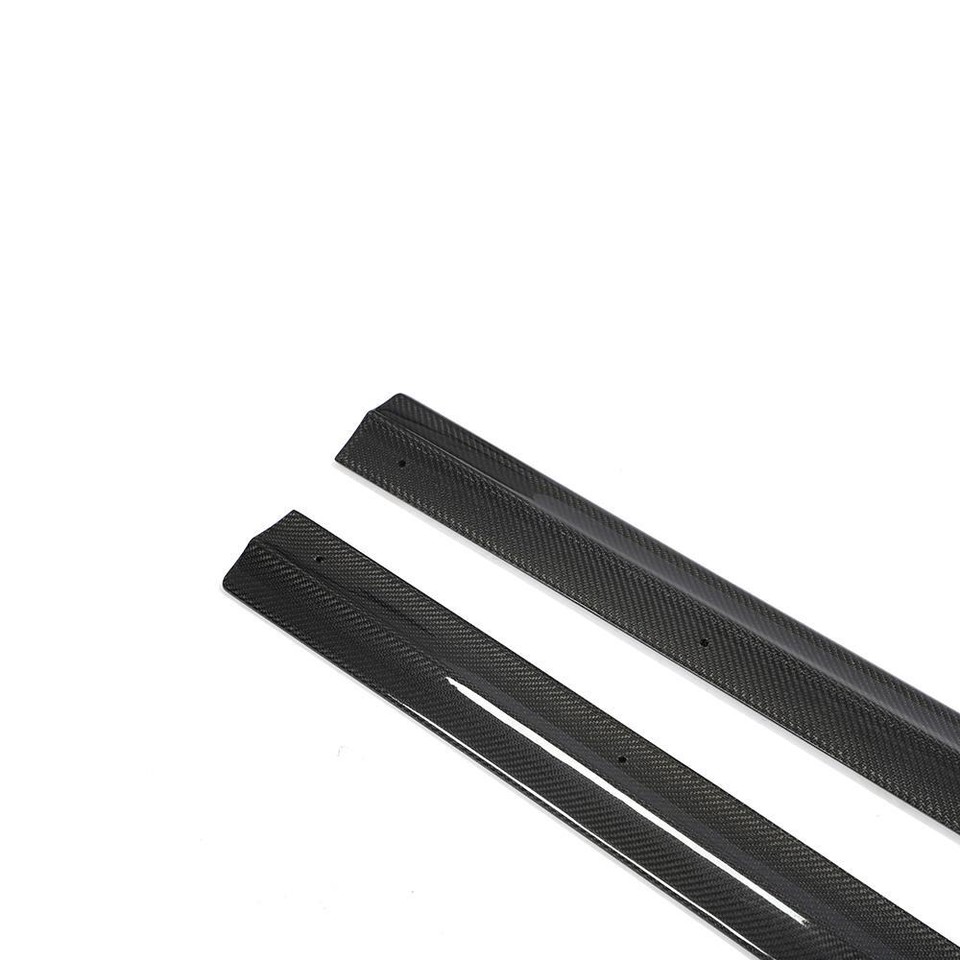 REAL CARBON Side Skirts Extension Lips For Mercedes W213 E43 E53 E63 ...