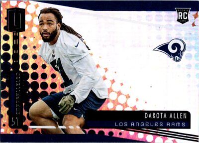 2019 Panini Unparalleled Football DAKOTA ALLEN Los Angeles Rams Rookie ...