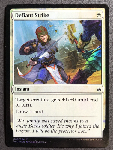 Defiant Strike FOIL 09/330 War of the Spark MTG Magic the Gathering ...