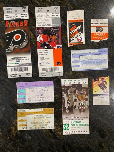 NHL Hockey Ticket Stubs Lot 1977 - 2004 Philadelphia Flyers Chicago ...