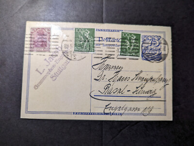 1940 Germany Postcard Cover Stuttgart to Basel Switzerland | eBay