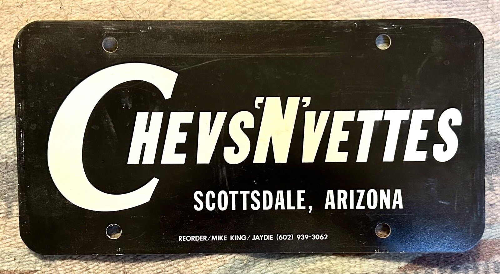 Scottsdale Arizona Chevs ‘N' Vettes vintage GM Chevrolet dealer license ...