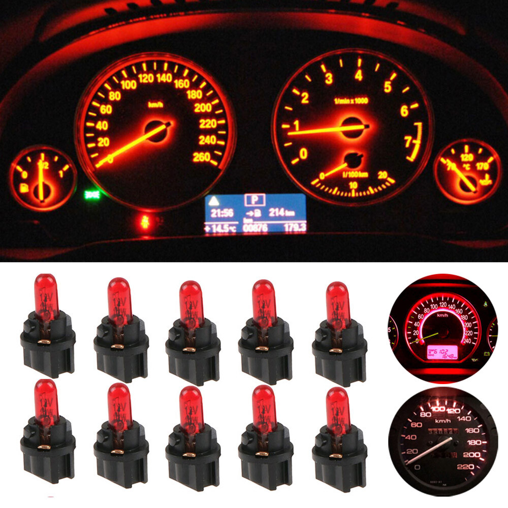 10pcs T5 SMD Car LED Dashboard Instrument Interior Light Bulbs ...