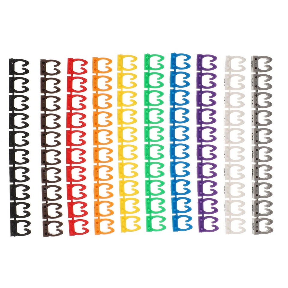 100 Pcs Cord Tags Labeling Identification Cable Identifiers Multicolor ...
