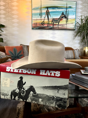 Vintage Stetson Rancher 4x Beaver Silverbelly Cowboy Hat w/ Box!! | eBay