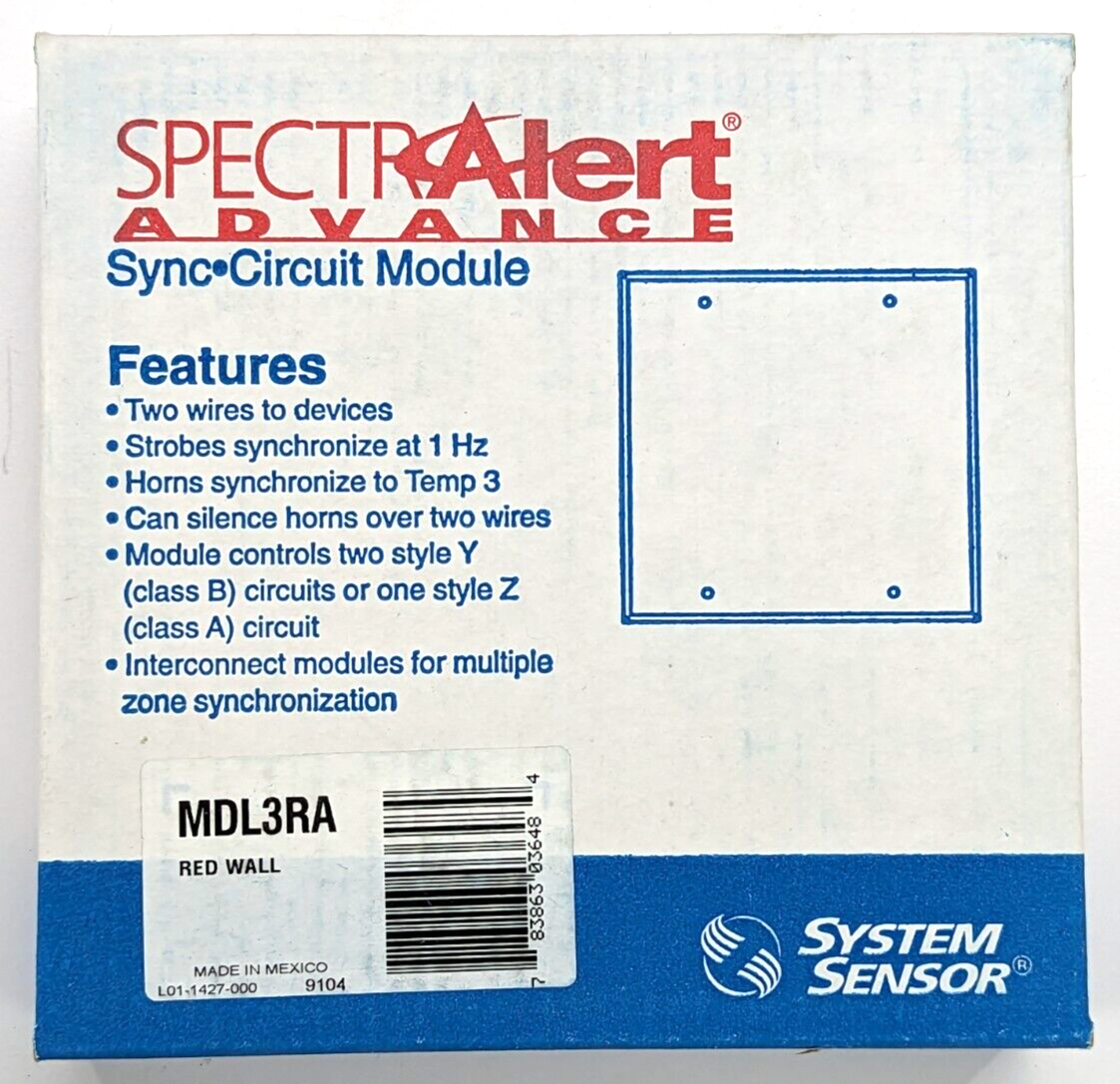 MDL3RA SYSTEM SENSOR SYNC CIRCUIT MODULE ,RED | eBay