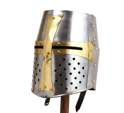 Crusader Helmet Knights Helmet Props Head Wear LARP SCA Re-Enactment ...