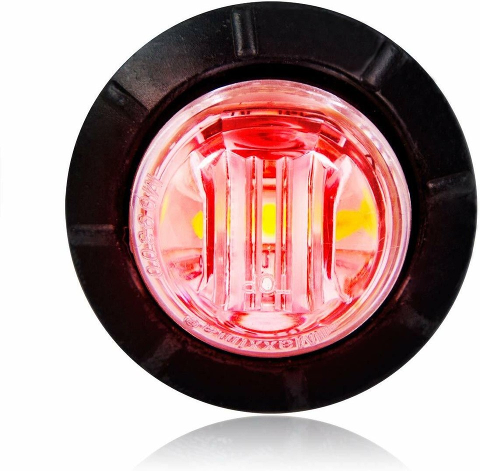 10 Maxxima M09300RCL Red 3/4" Round LED Clear Lens Clearance Penny ...
